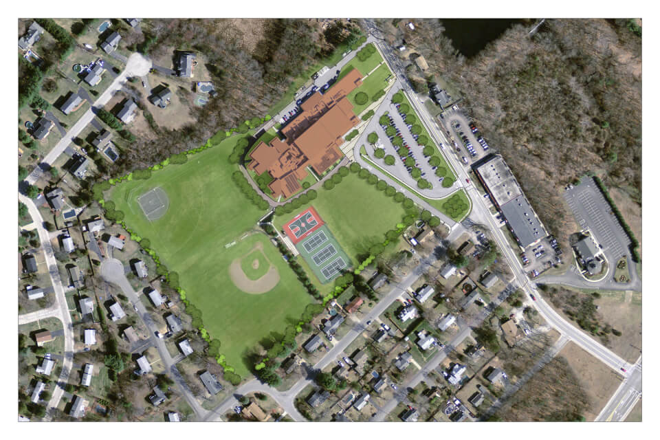 Archie R. Cole Middle School in in East Greenwich, RI